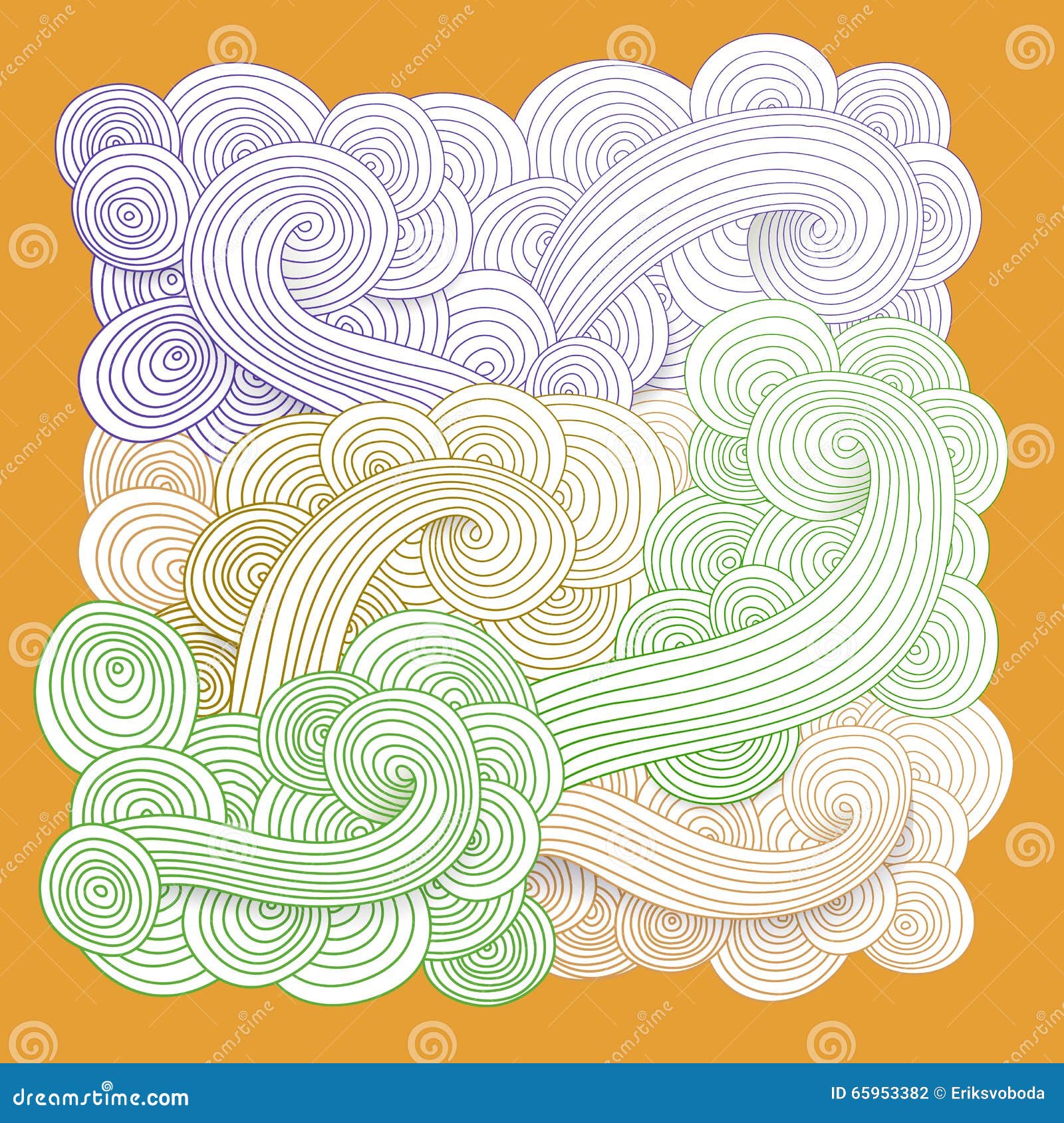 Tangled Pattern, Waves Background. Stock Vector - Illustration of water ...