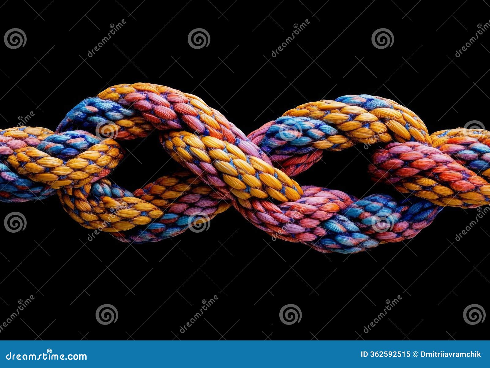 A Tangled Pile of Different Colored Ropes. Confusion and Thought ...