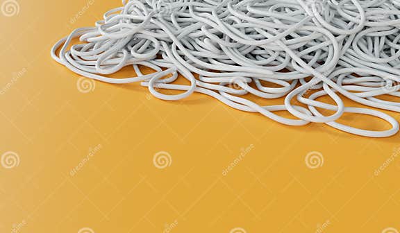A Tangled Pile of String or Wire. Confusion and Thought Process Concept ...