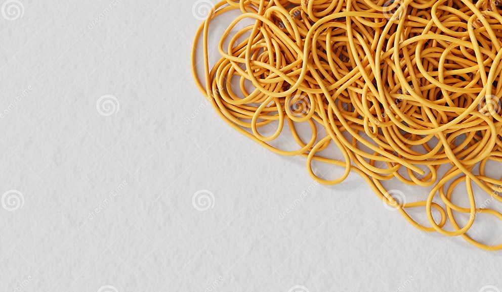 A Tangled Pile of String or Wire. Confusion and Thought Process Concept ...