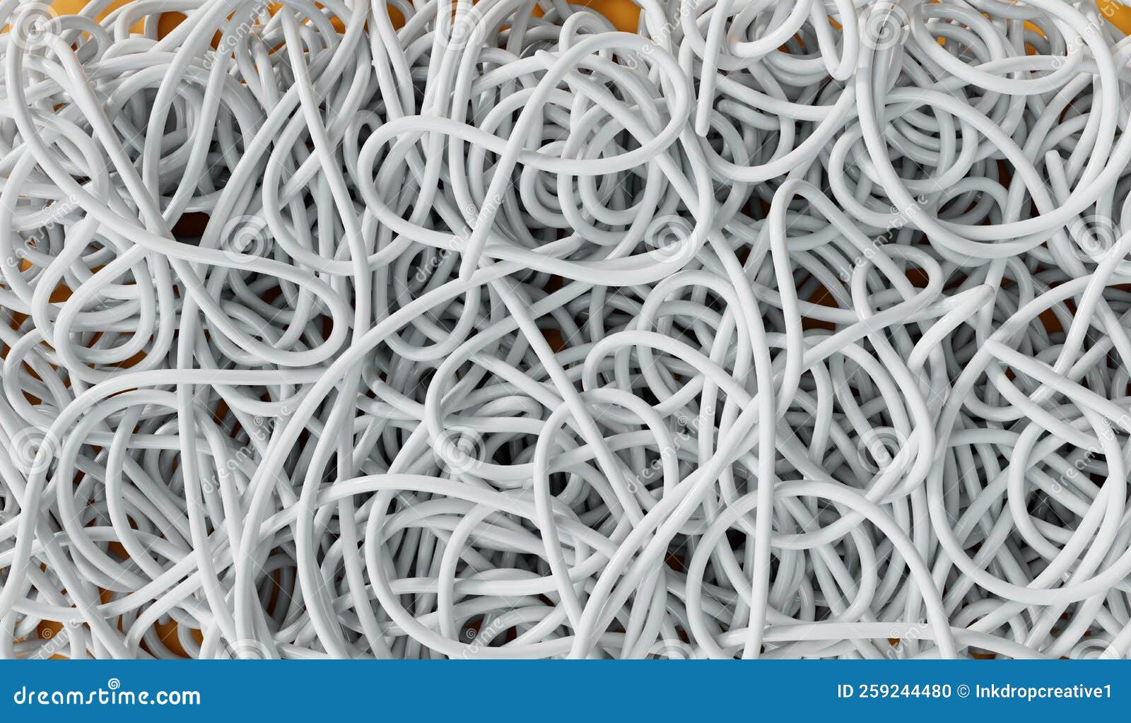 A Tangled Pile of String or Wire. Confusion and Thought Process Concept ...