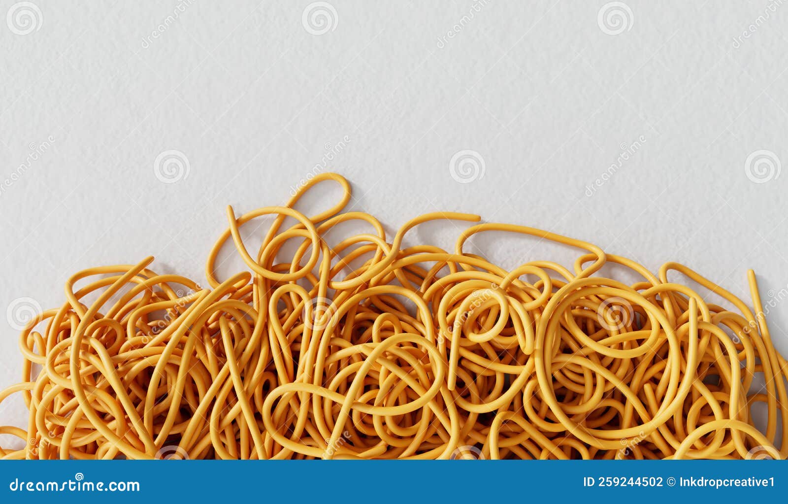 A Tangled Pile of String or Wire. Confusion and Thought Process Concept ...