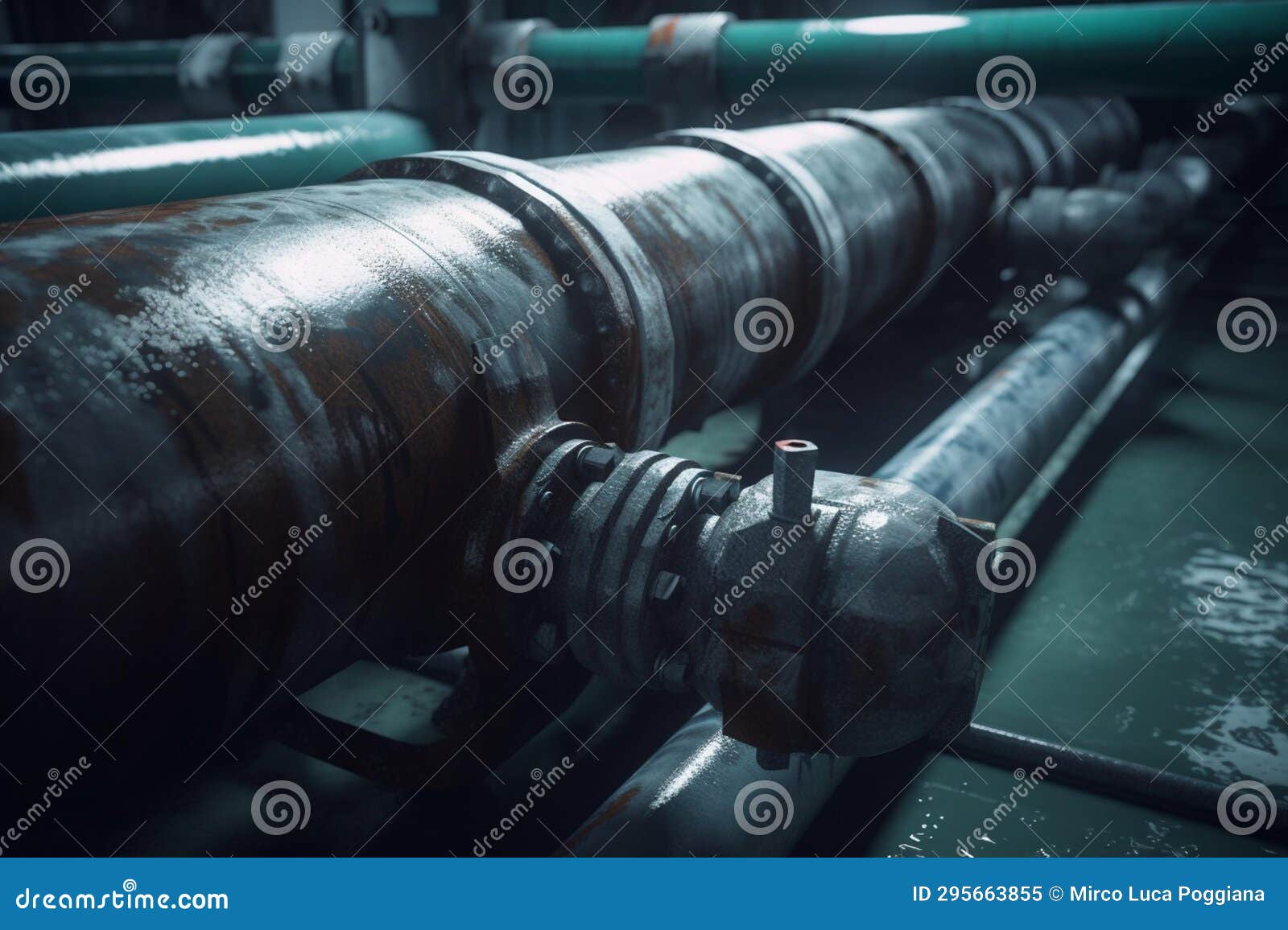 Tangled Pipeline: Obstruction and Conflict Stock Illustration ...