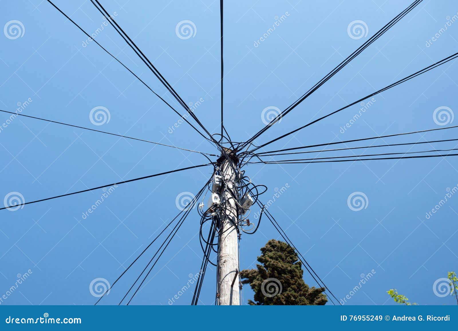 Tangled Power Lines Royalty-Free Stock Image | CartoonDealer.com #38545624