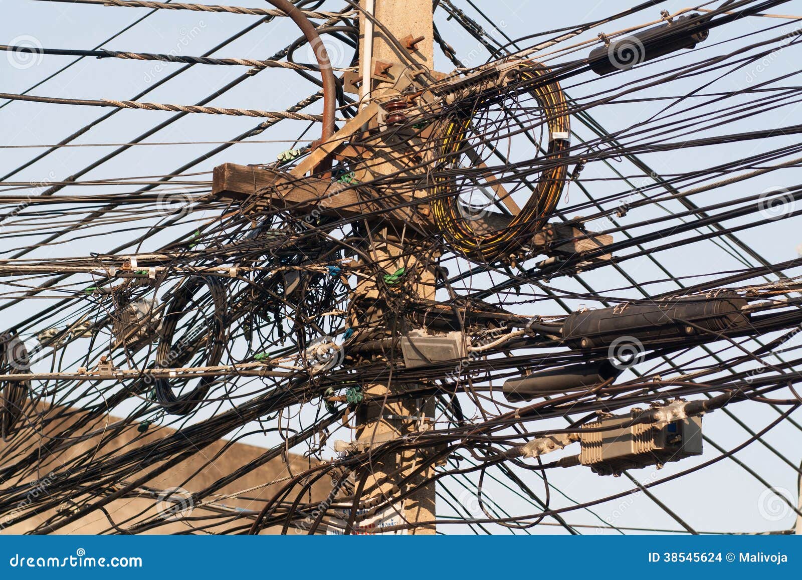 Tangled Electrical Wires