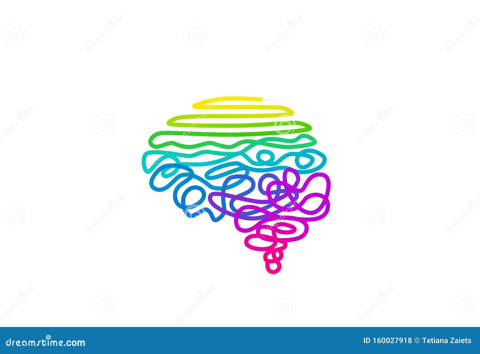 Tangled Rainbow Colored Wire in Brain Shape Vector Illustration Stock ... Tangled Rainbow Colored Wire in Brain Shape Vector Illustration Stock ...