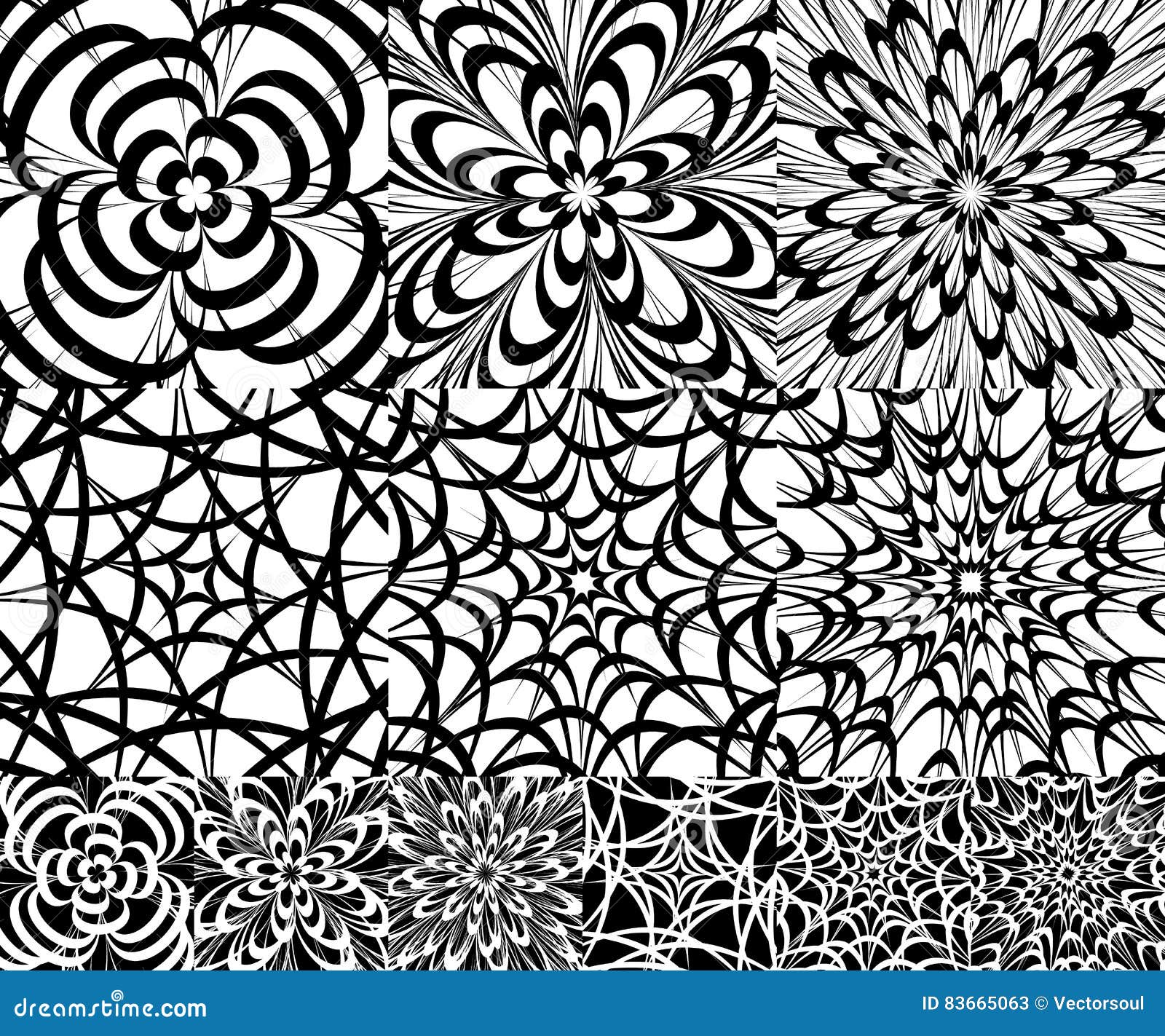 Tangled Random Curvy Lines Pattern, Geometric Element Stock Vector ...