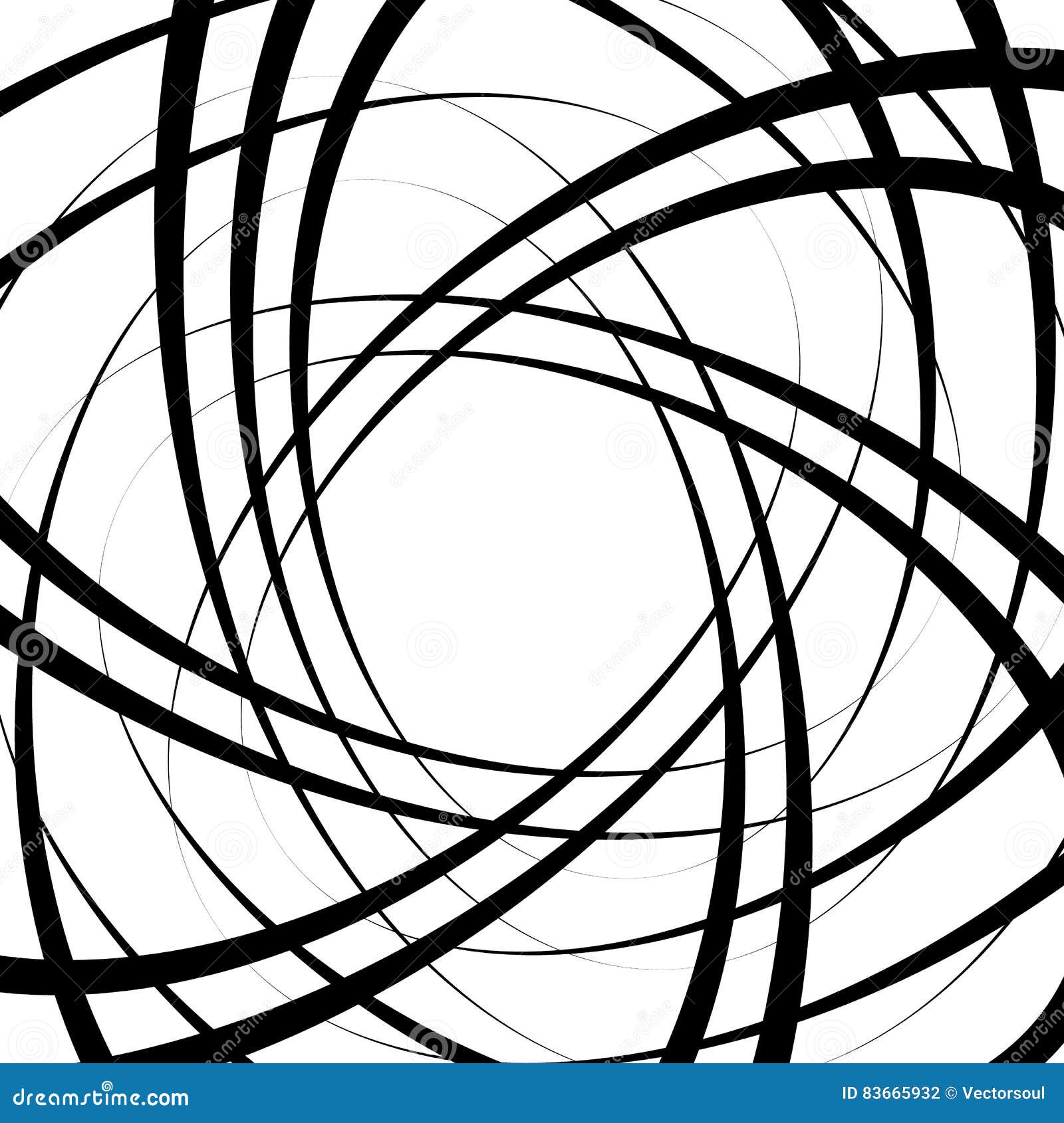 Tangled Random Curvy Lines Pattern, Geometric Element Stock Vector ...