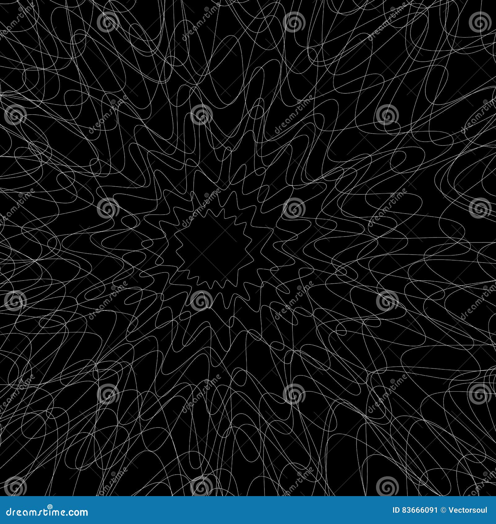 Tangled Random Curvy Lines Pattern, Geometric Element Stock Vector ...