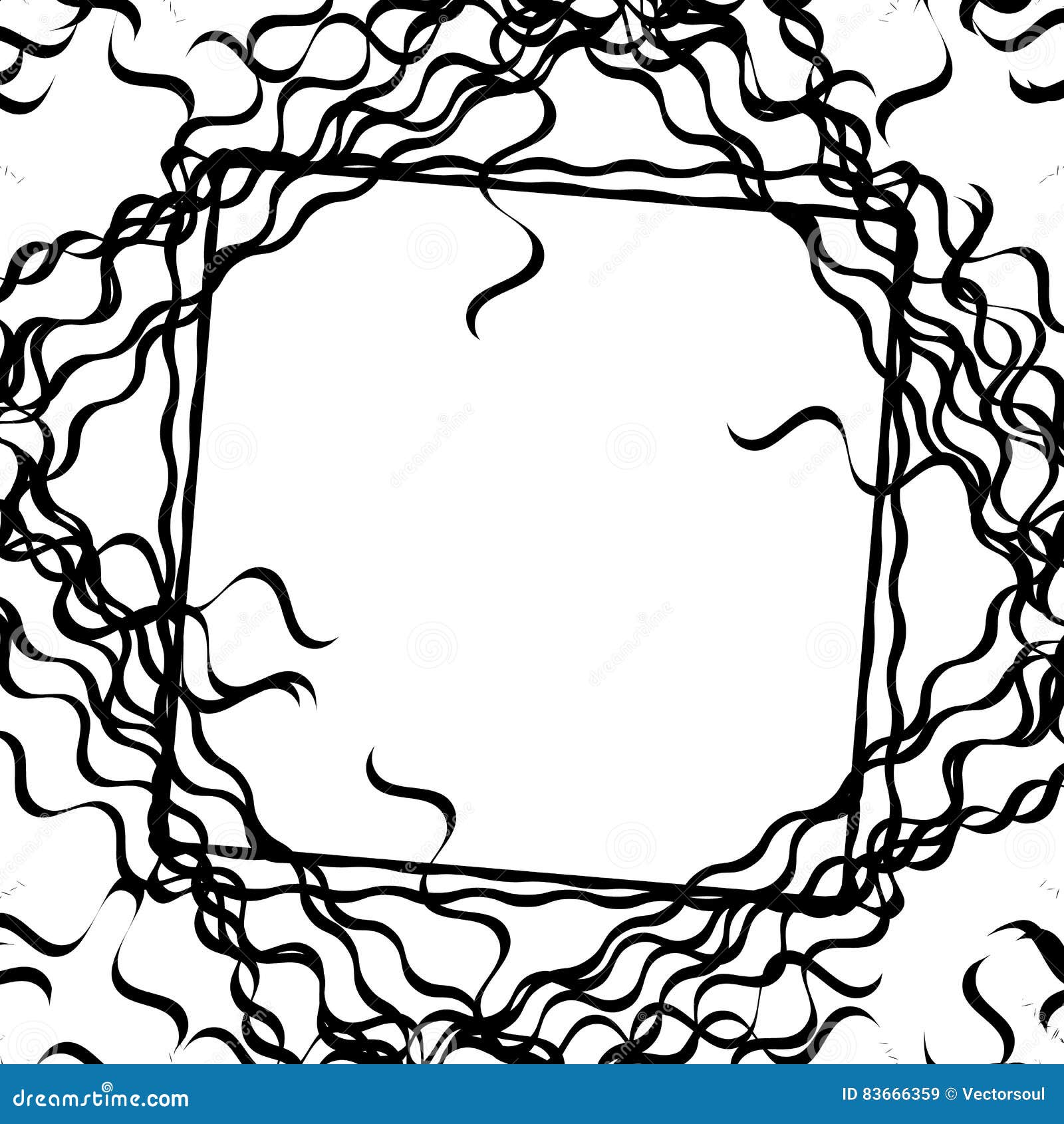 Tangled Random Curvy Lines Pattern, Geometric Element Stock Vector ...