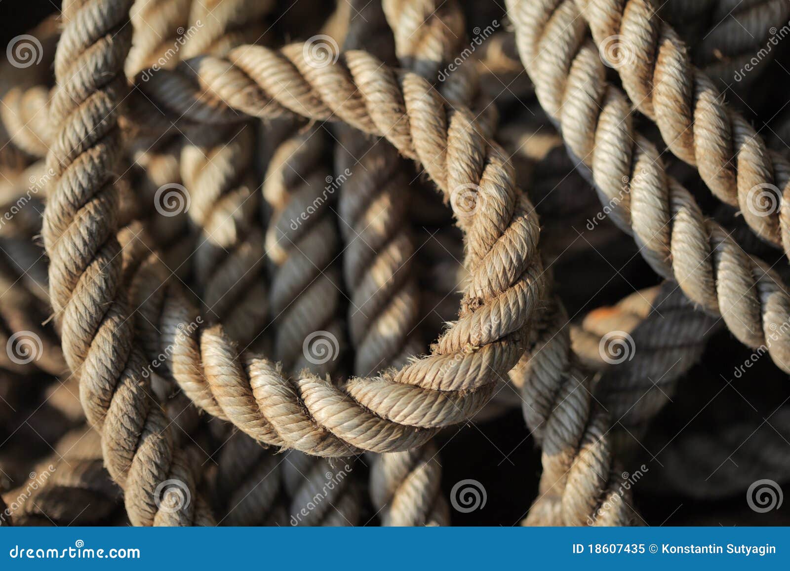 Tangled Rope. Jute Cable Background Royalty-Free Stock Photo ...