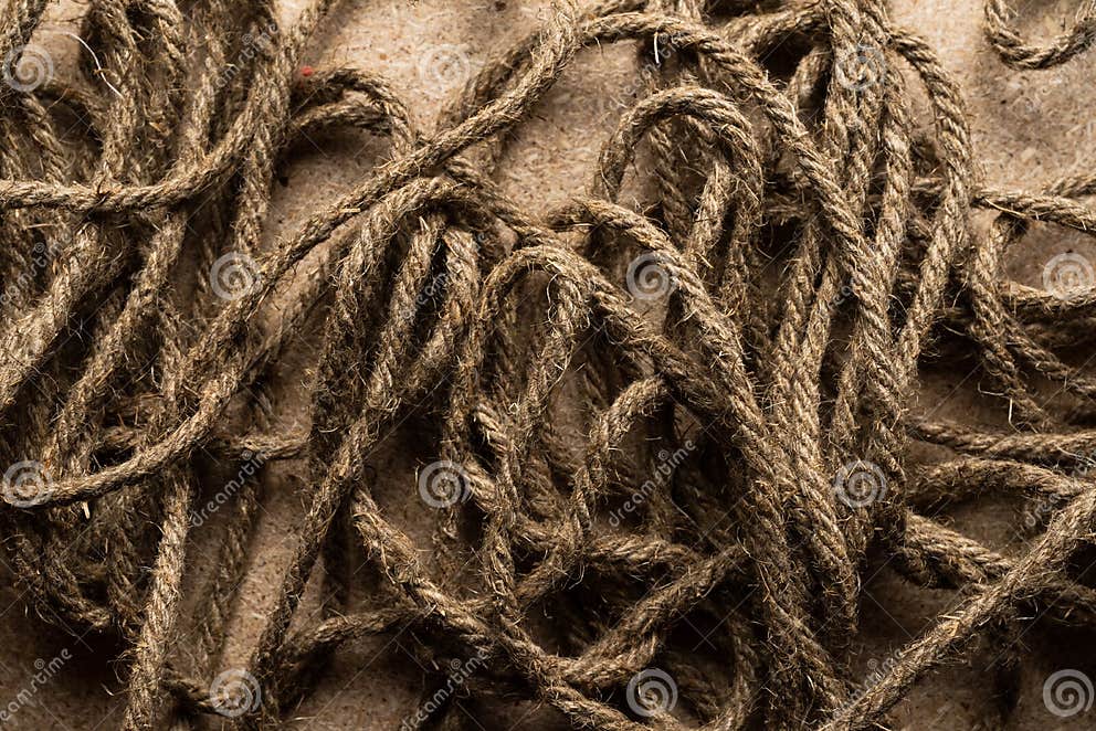 Tangled Rope. Jute Cable Background Stock Image - Image of copy, ideas ...