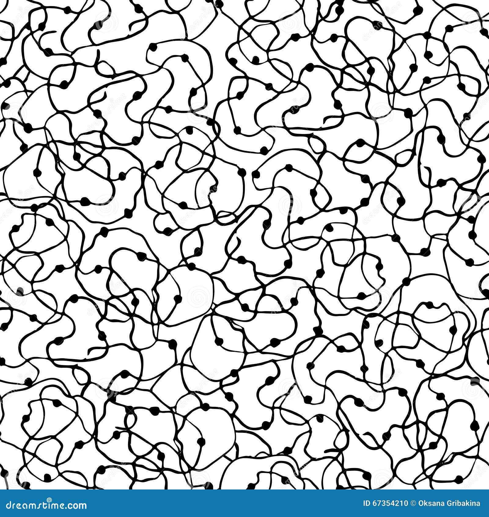 Tangled scribble pattern. stock vector. Illustration of funky - 67354210