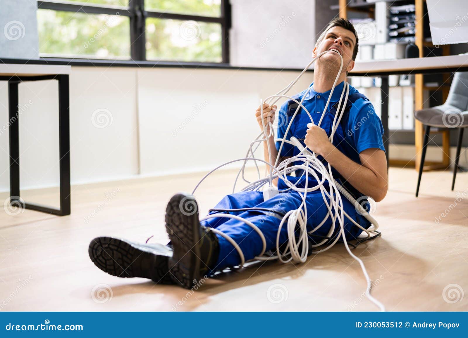 Tangled Service Maintenance Engineer or Technician Twisted Stock Photo ...