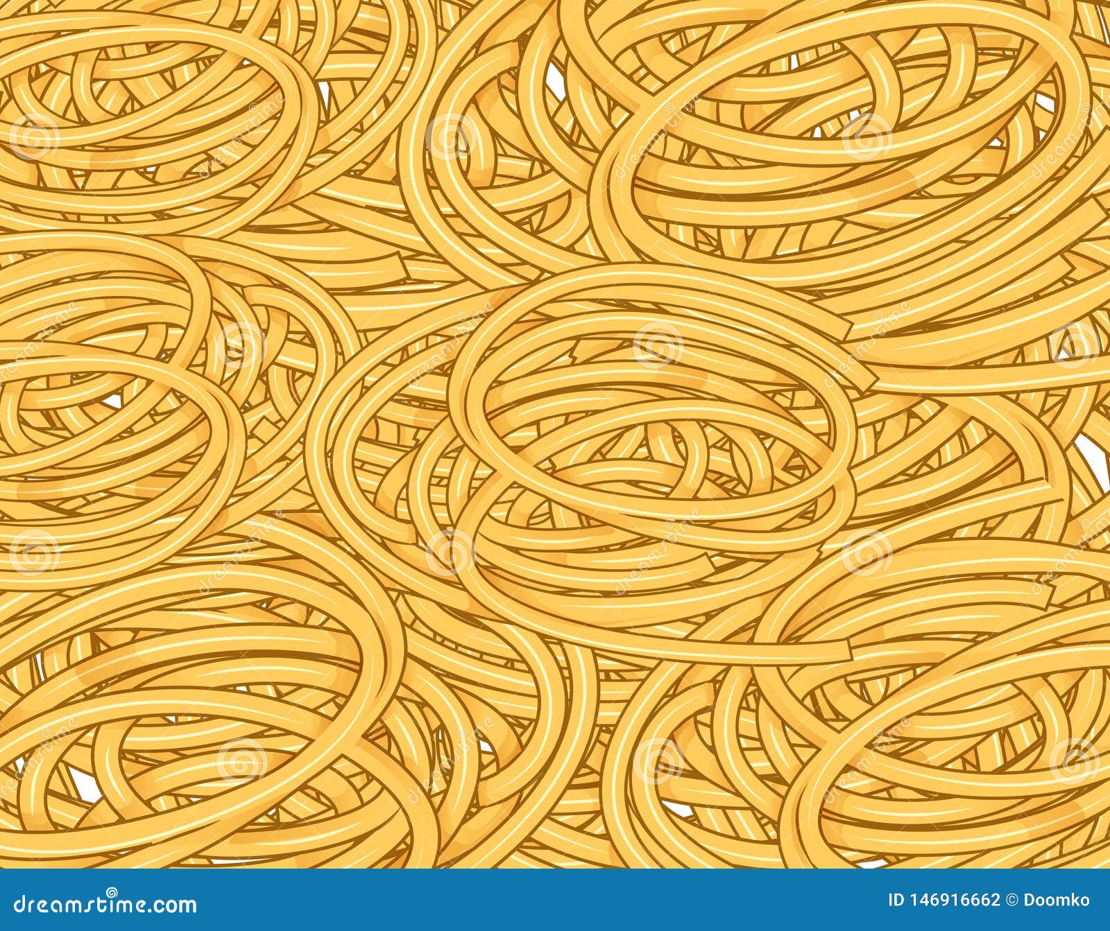 Spaghetti Seamless Pattern. Pasta Sketched Design. Italian Food For ...