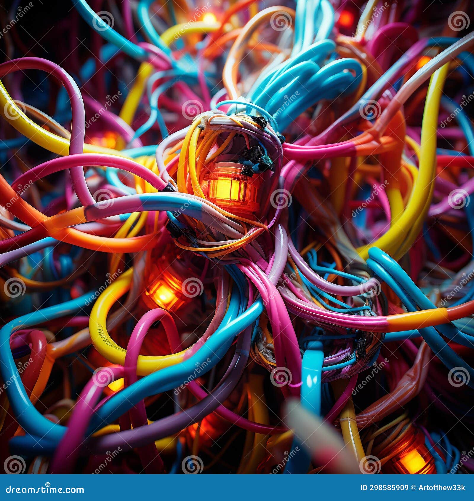 Tangled Spectrum: a Vivid Depiction of Stress Stock Illustration ...