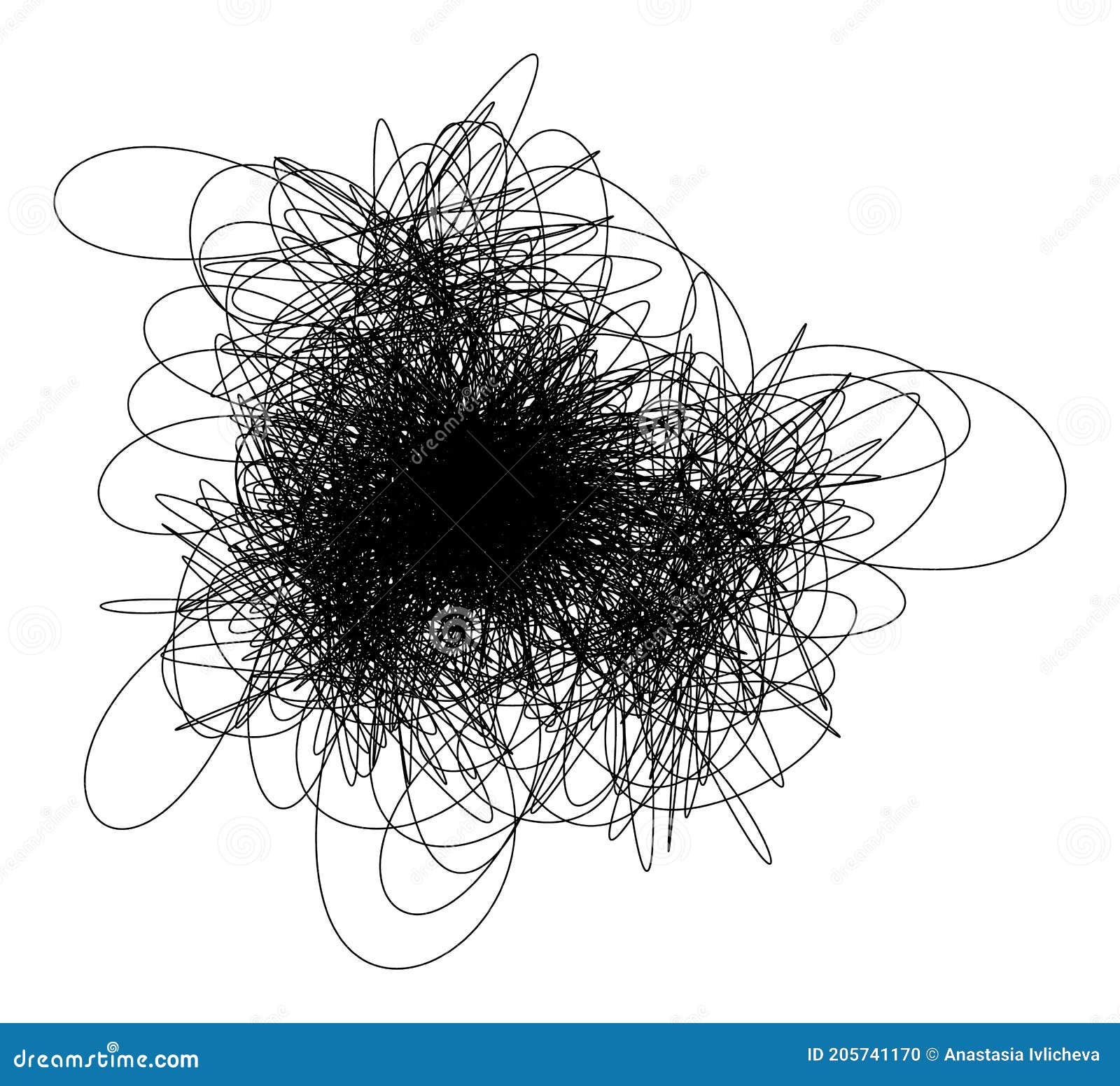 Tangled String Mess Flat Graphics Illustration Stock Vector ...
