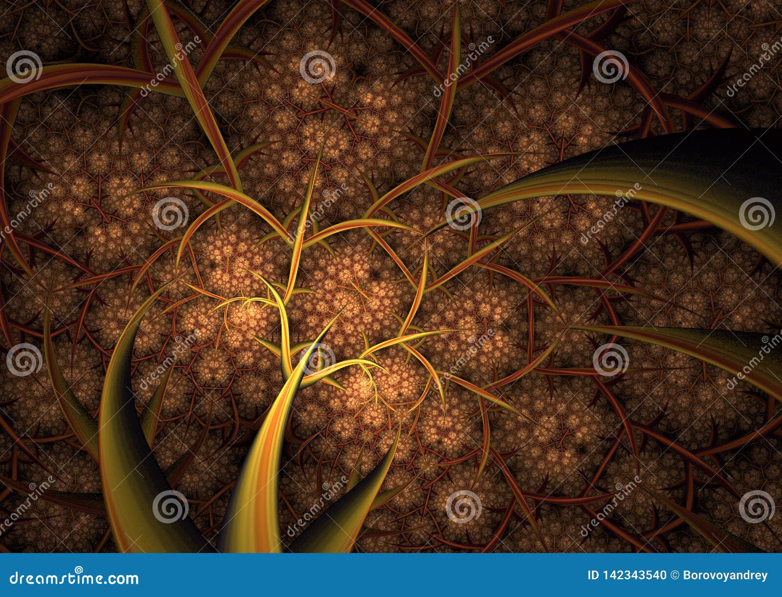 Tangled Structure of Thin Twisted Tree Branches Stock Illustration ...