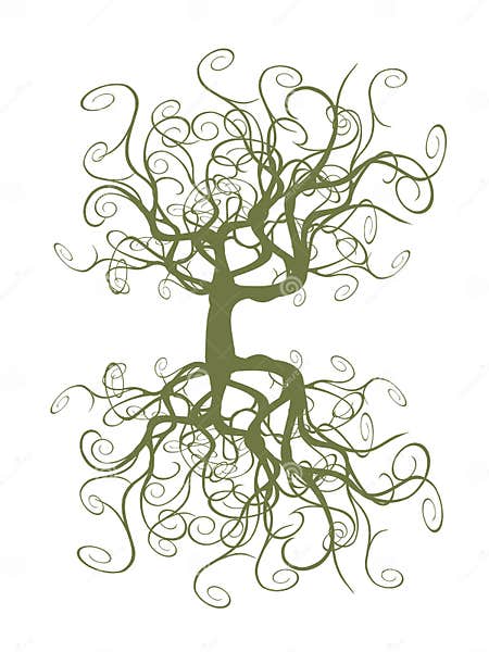 Tangled tree stock vector. Illustration of isolated, plant - 14828996