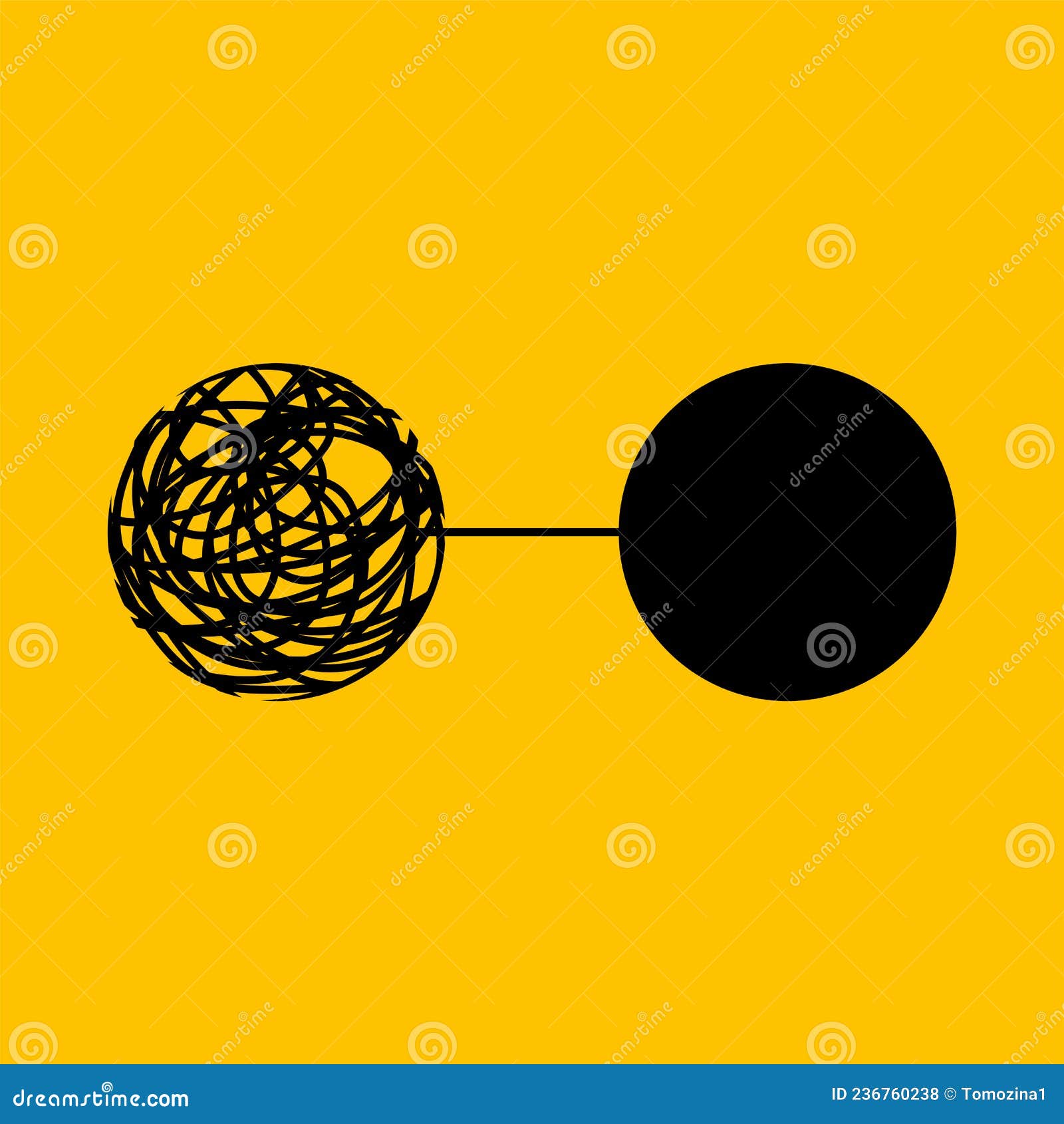 Tangled and Untangled Circles. Coach Logo Stock Vector - Illustration of messy, chaos: 236760238