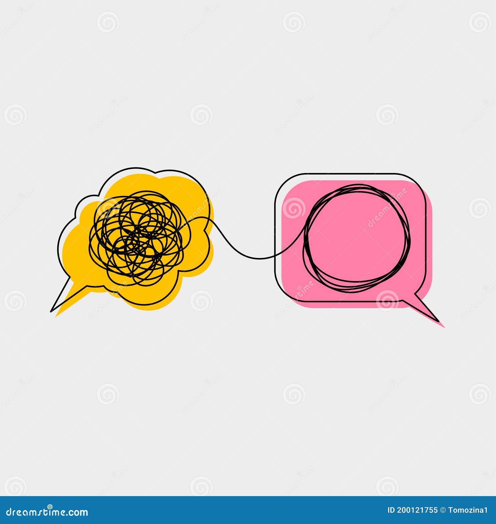 Tangled and Untangled Tangles. Problem Solving Concept Stock Vector ...