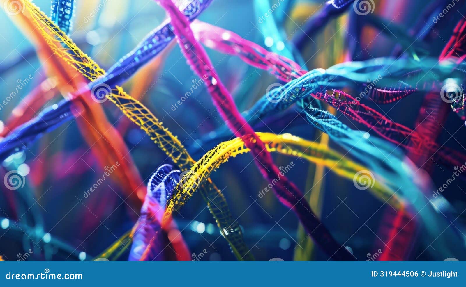 A Tangled Web of Colorful Strands Symbolizing the Complexity of Gene ...