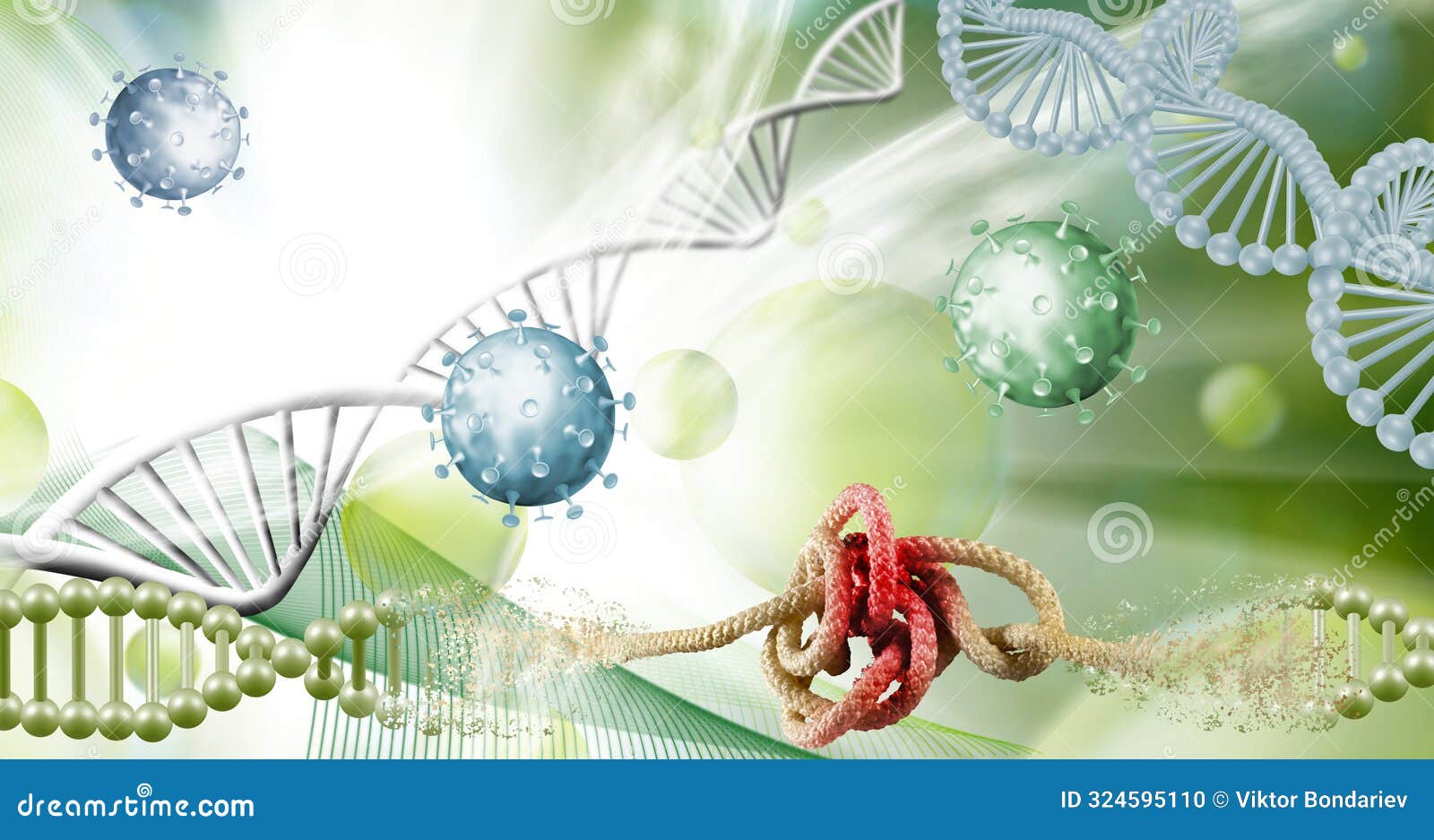 The Tangled Web of Viral Influence on Human DNA Stock Illustration ...