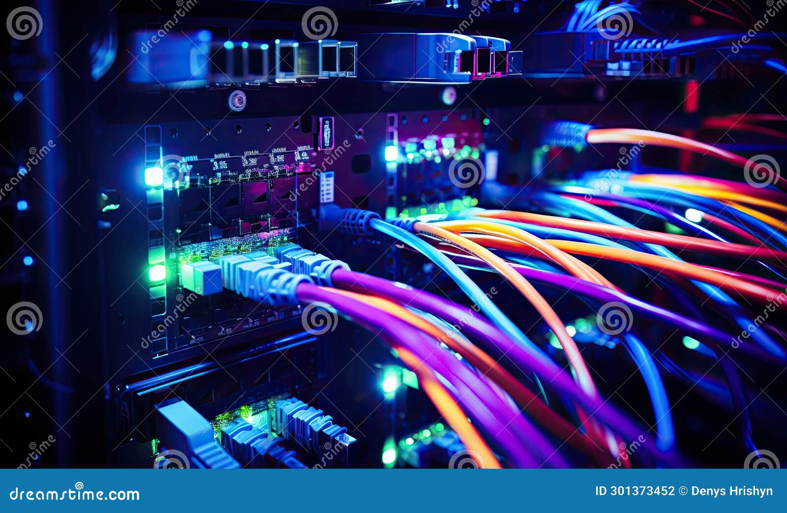 A Tangled Web of Wires in a Neat Rack Stock Illustration - Illustration ...