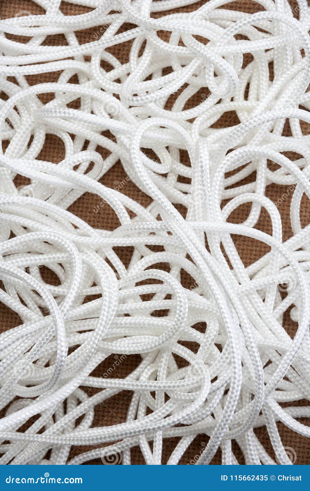 Tangled White String Full Frame Background Stock Image - Image of ...