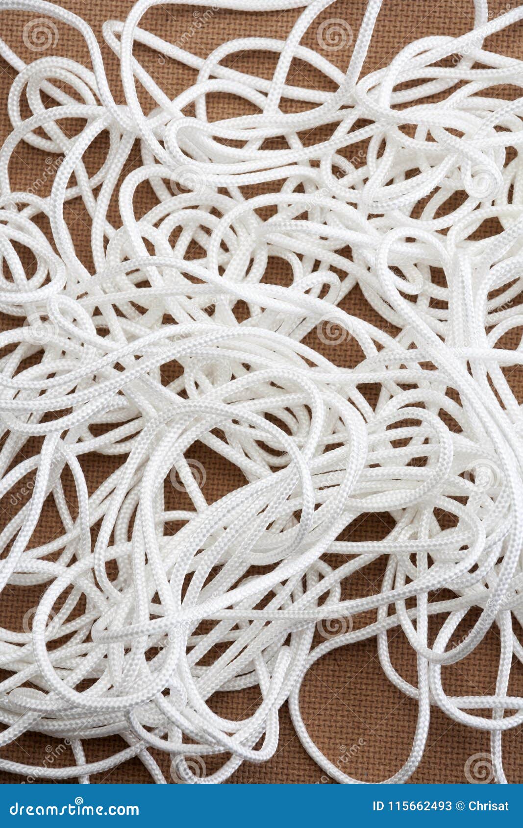 Tangled White String Full Frame Background Stock Image - Image of ...