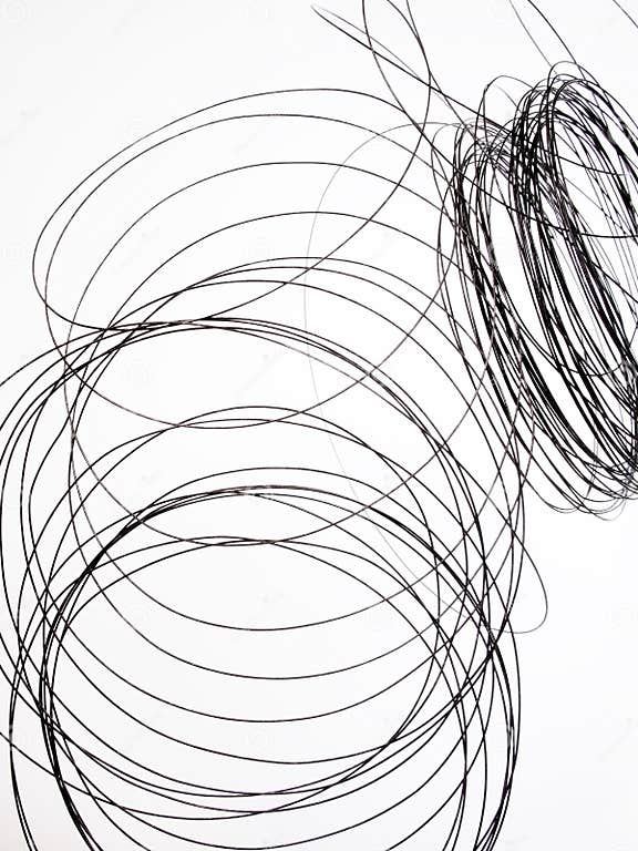 Tangled wire, abstract. stock image. Image of coils, white - 90622769