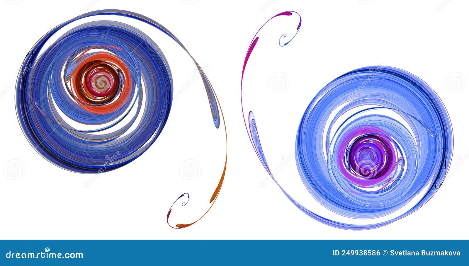 Tangles Of Blue Lines Are Coiled In A Spiral And Create A Pattern On A ...