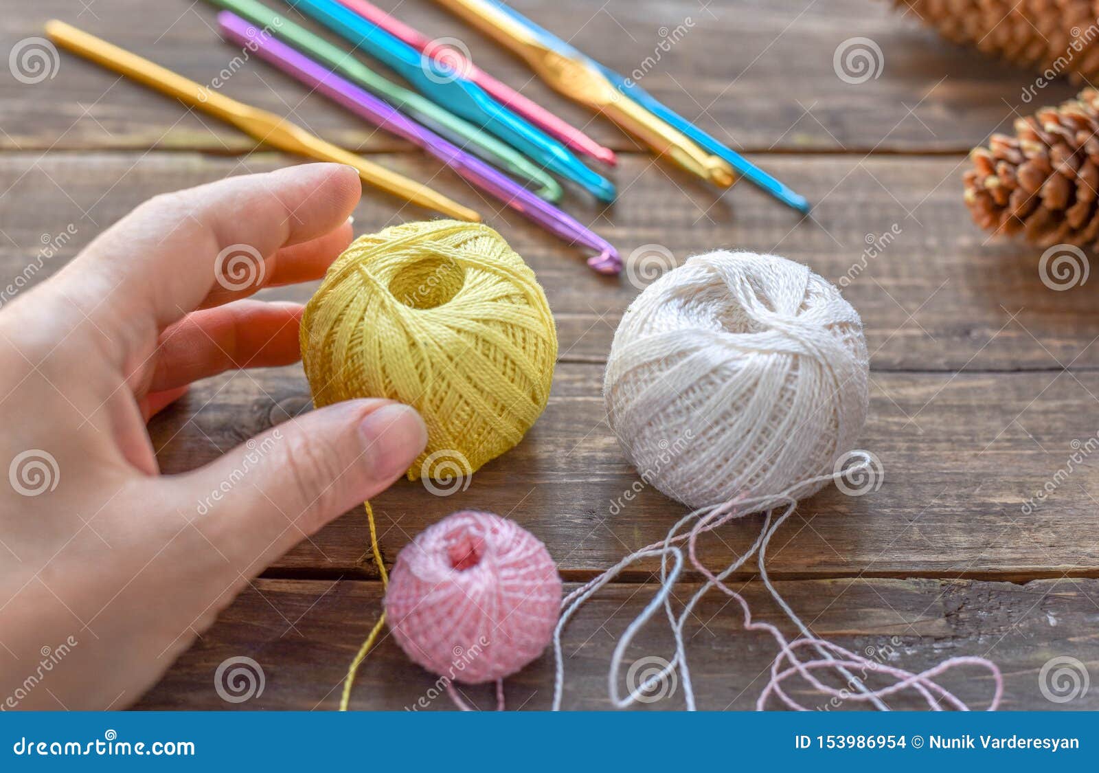 Hooks with Multicolored Threads , Editorial Stock Image - Image of ...