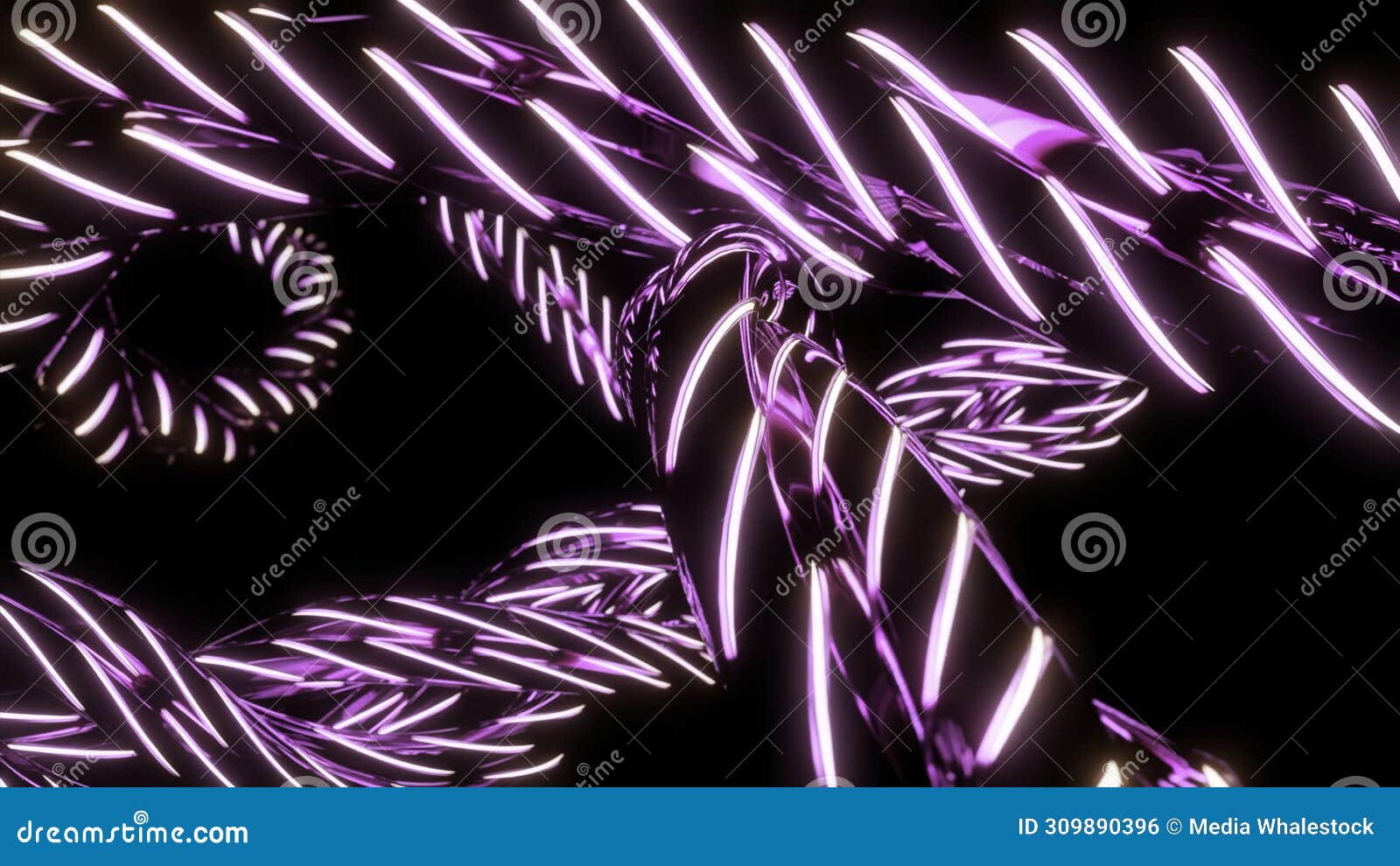 Tangling Neon Purple Ropes. Design. Concept of Internet Connection ...