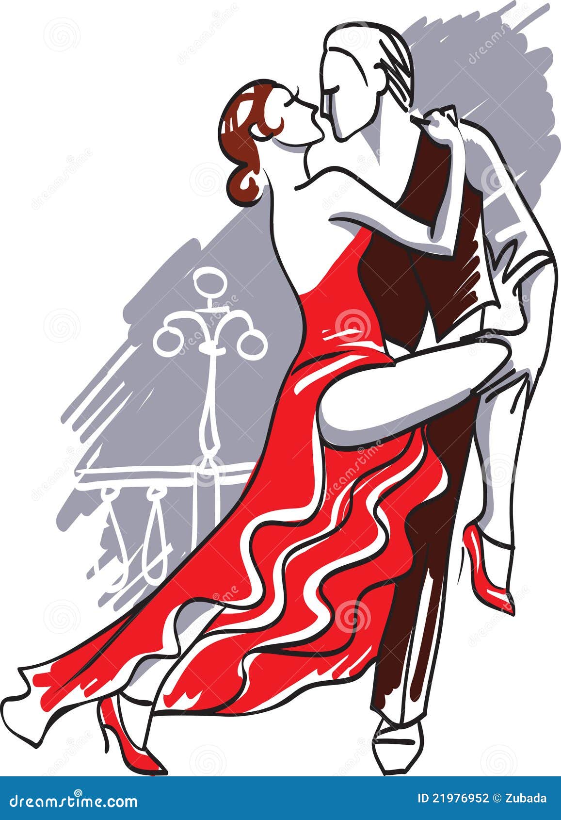 Tango stock vector. Illustration of female, dress, latin - 21976952