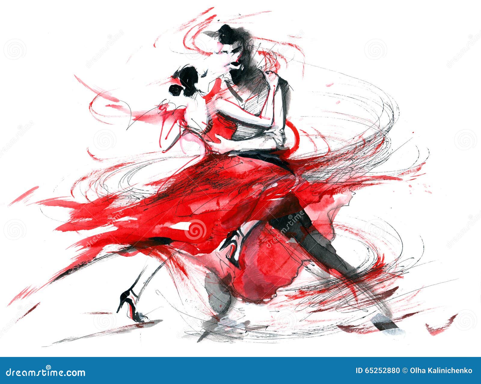 Tango stock de ilustración. Ilustración de pintura, elegancia - 65252880