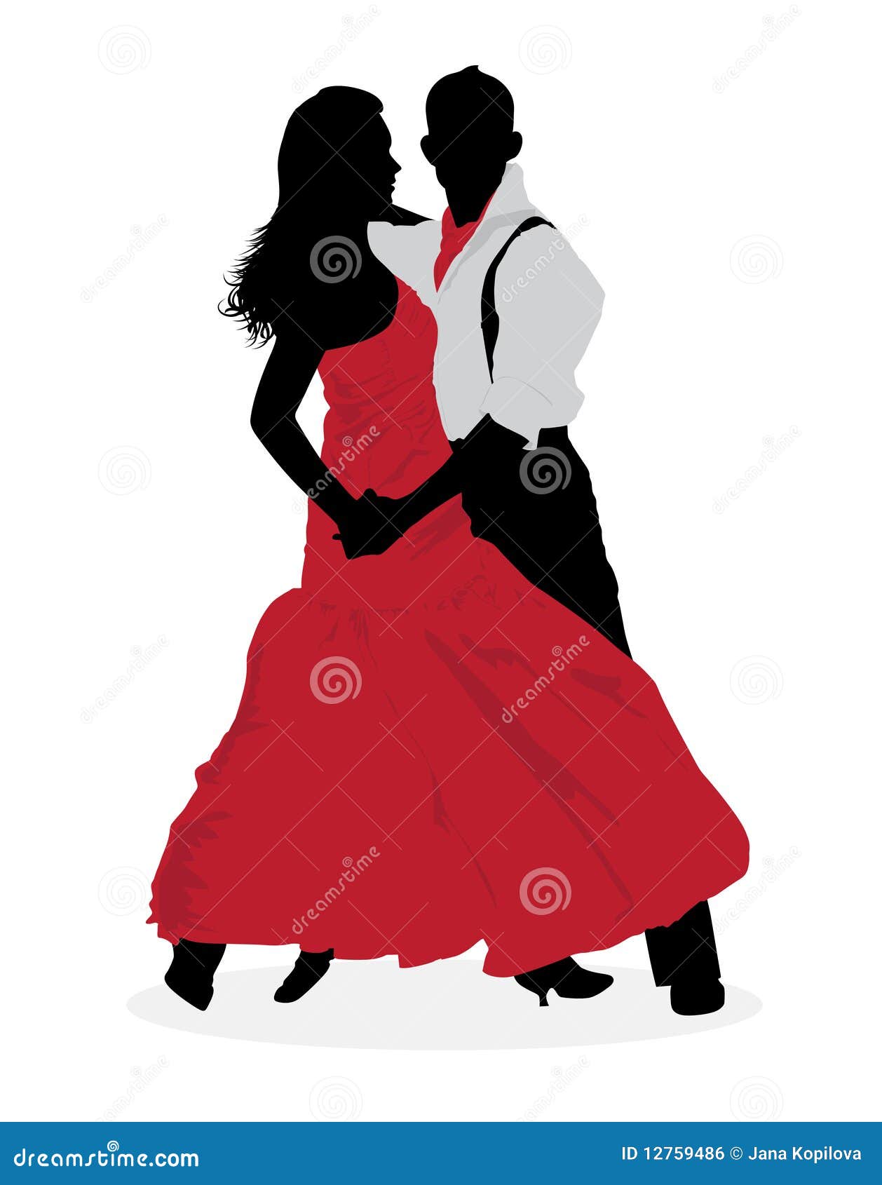 Tango Dancer Lady Vector Illustration | CartoonDealer.com #65734382