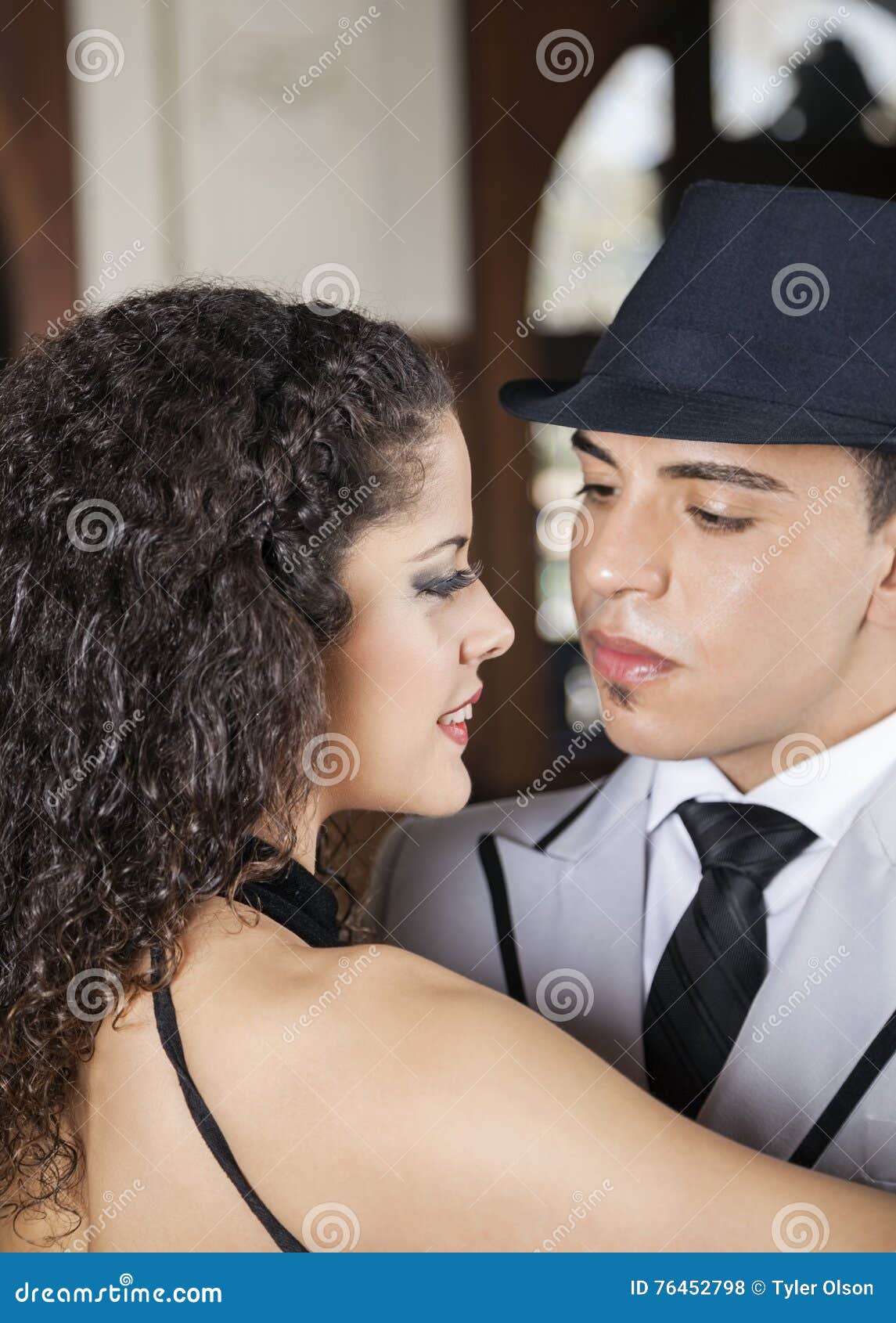 Tango Dancer Looking at Partner in Cafe Stock Photo - Image of ...