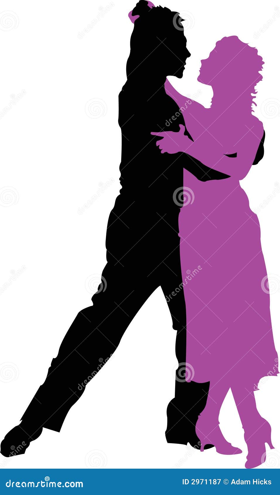 Tango Dancers 3 stock vector. Illustration of male, purple - 2971187