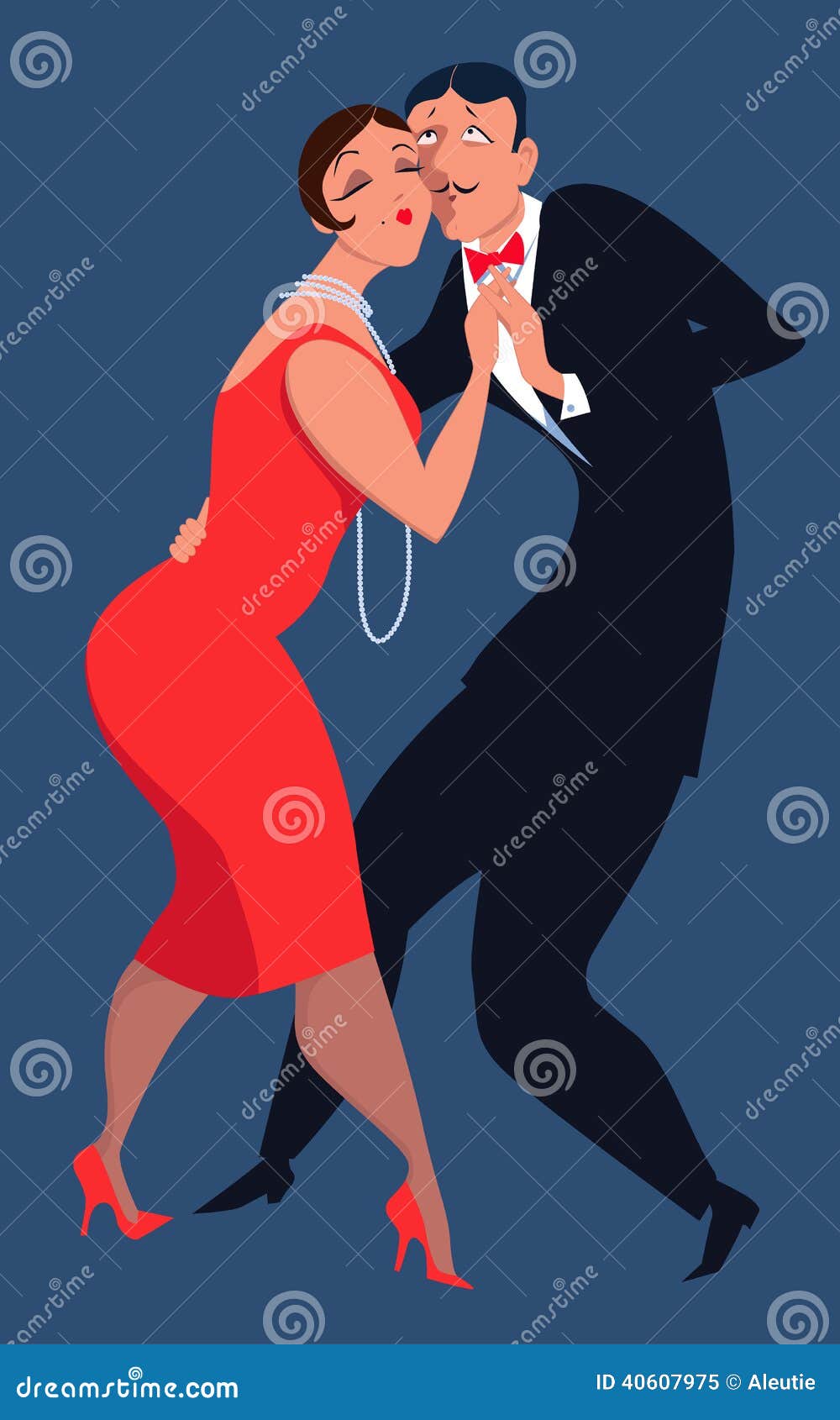 Tango dancers stock vector. Illustration of character - 40607975