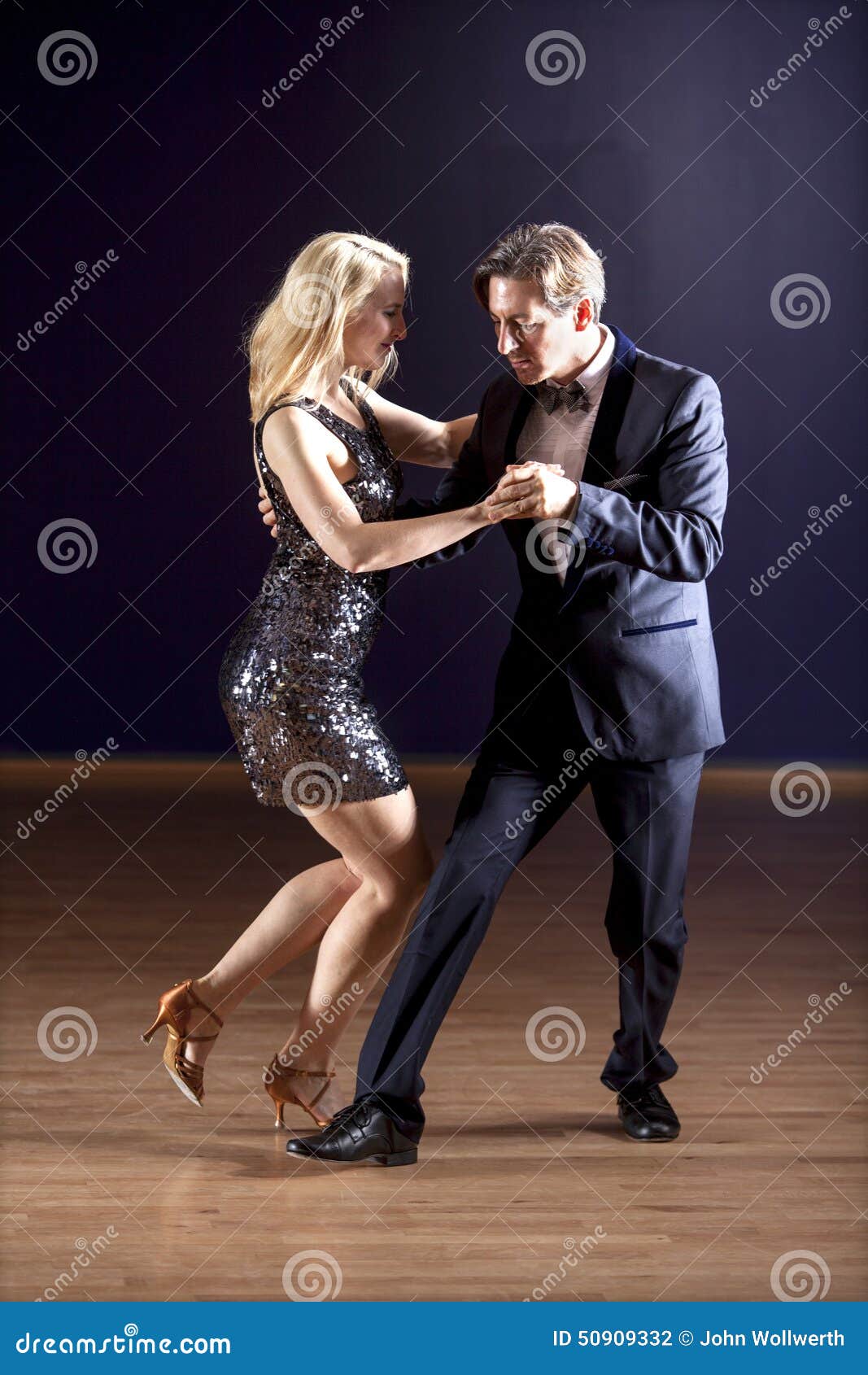 Tango Dancers in Dance Studio Stock Photo - Image of model, ballroom ...