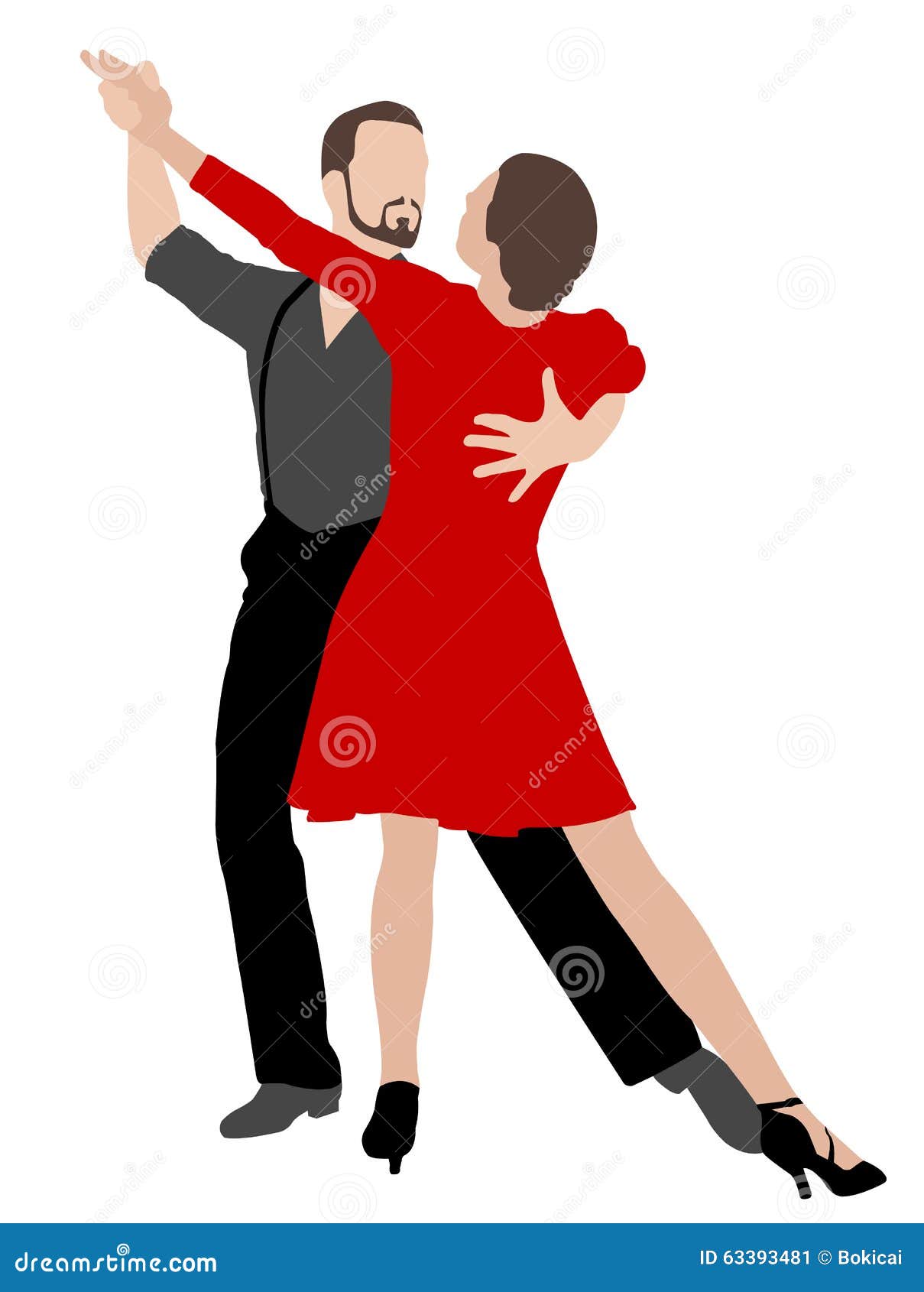 Tango dancers stock vector. Illustration of passion, isolated - 63393481