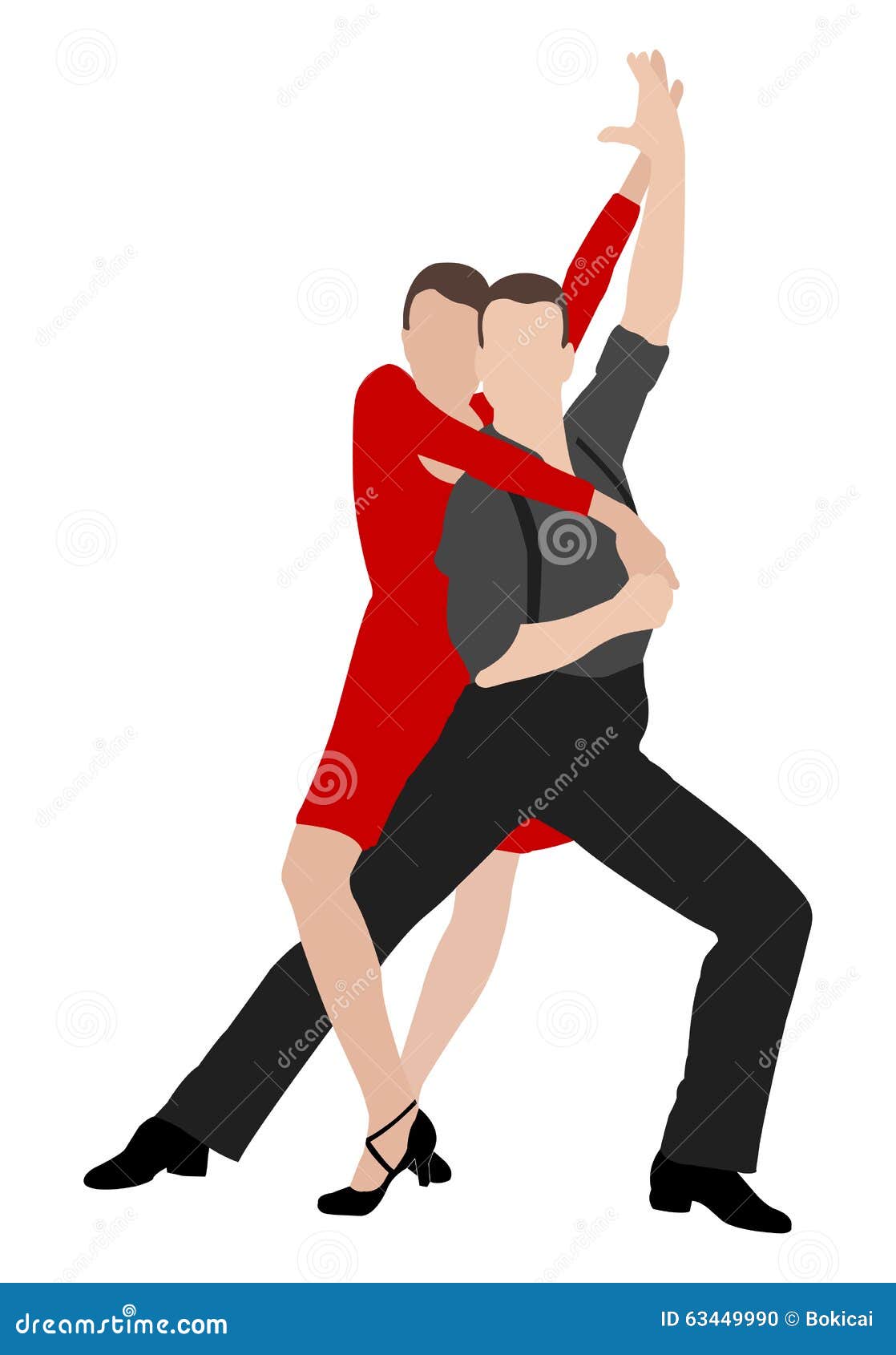 Tango dancers 4 stock vector. Illustration of beautiful - 63449990