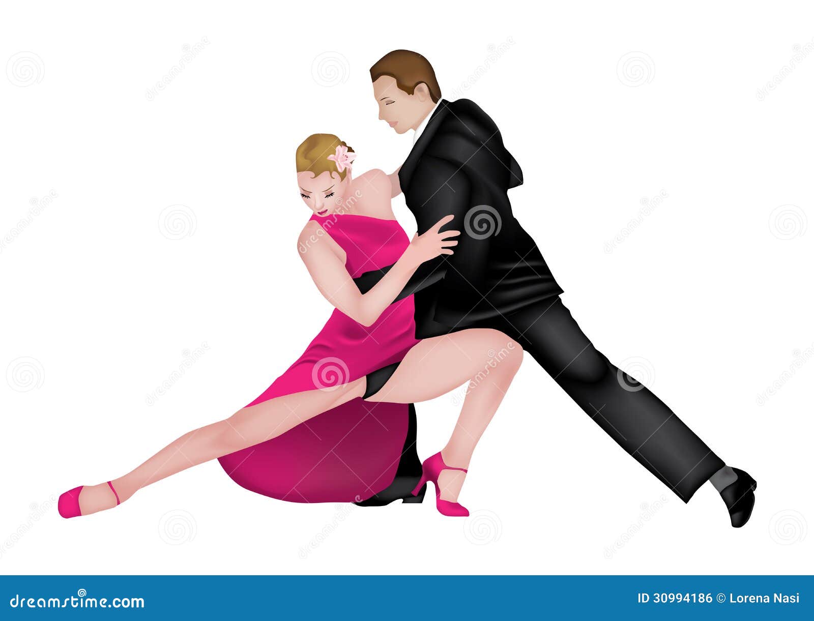 Tango dancers 2 stock vector. Illustration of passion - 30994186