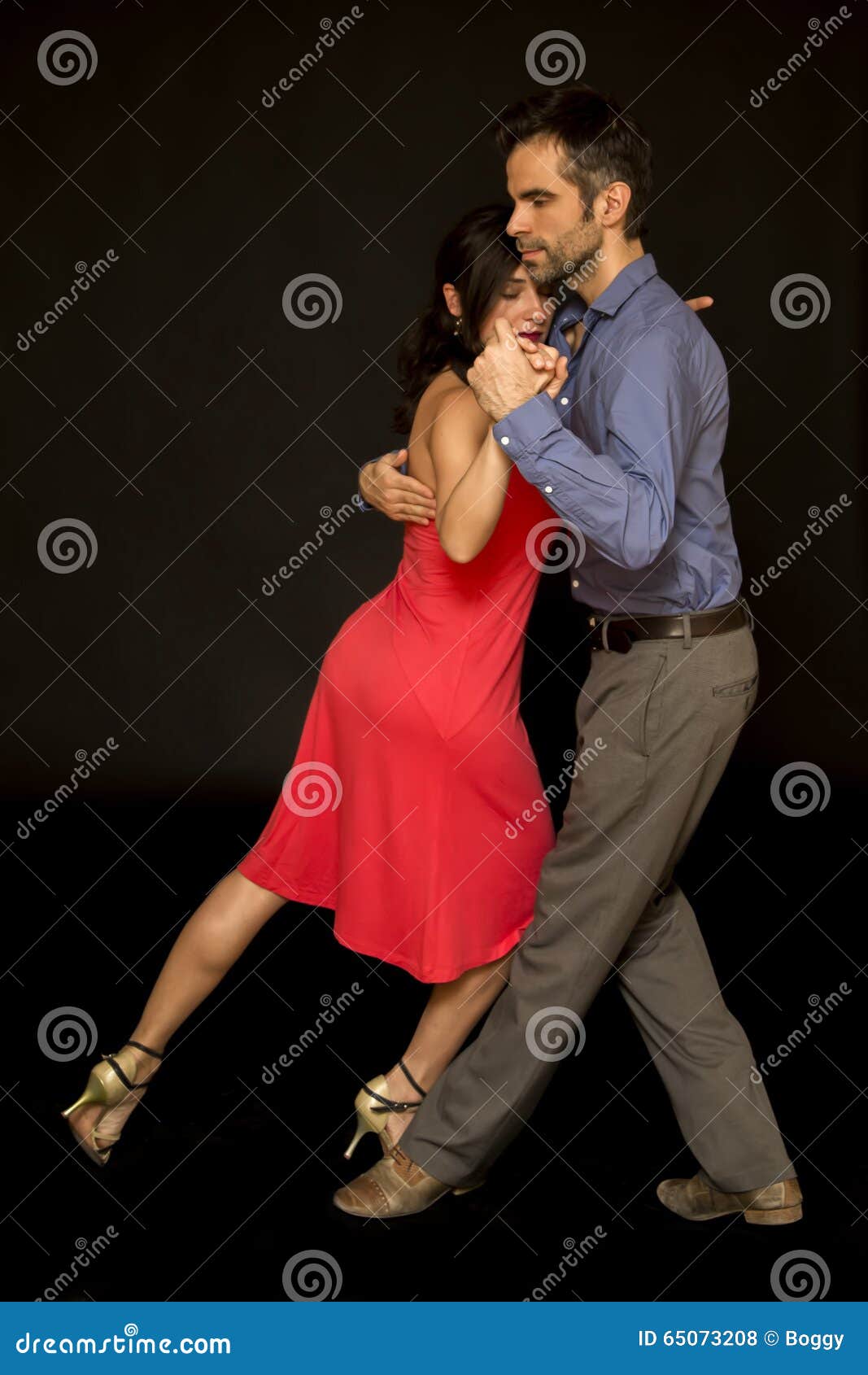 Tango dancers stock photo. Image of artist, dress, touching - 65073208