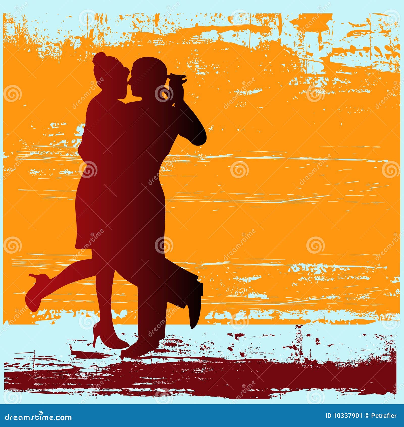 Tango Grunge stock vector. Illustration of orange, couple - 10337901