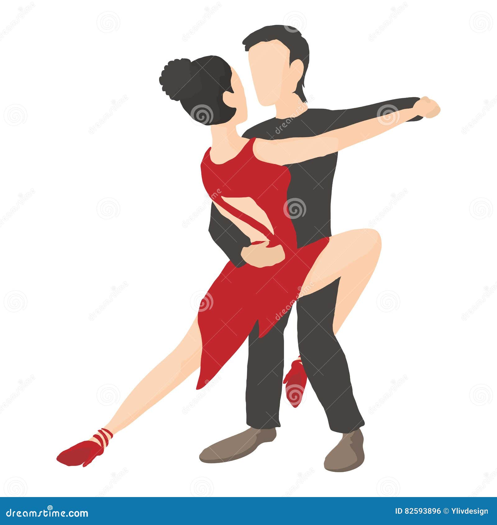 Tango icon, cartoon style stock vector. Illustration of adult - 82593896