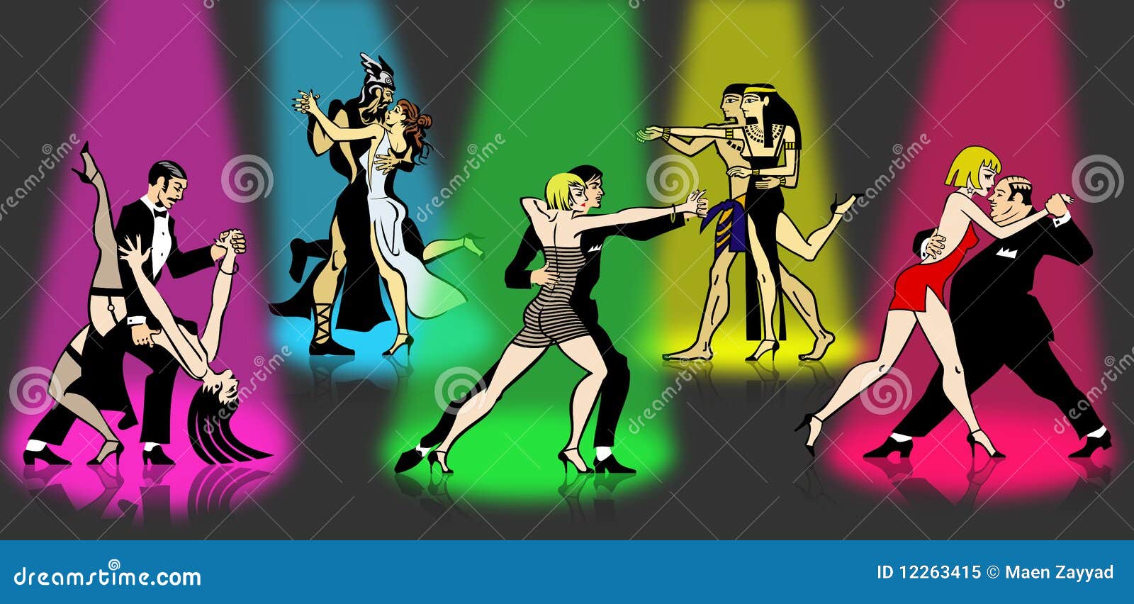 Tango Party of All Times stock illustration. Illustration of lady ...