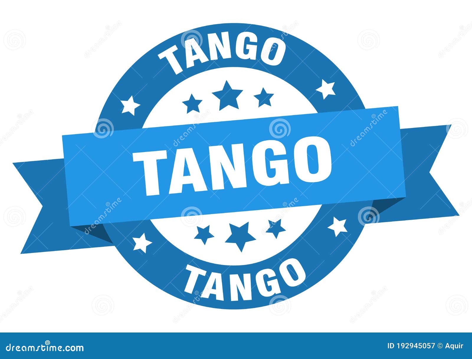 Tango Round Ribbon Isolated Label. Tango Sign Stock Vector ...