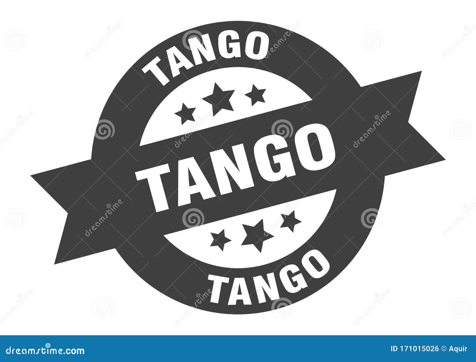 Tango Sign. Tango Round Ribbon Sticker Stock Vector - Illustration of ...